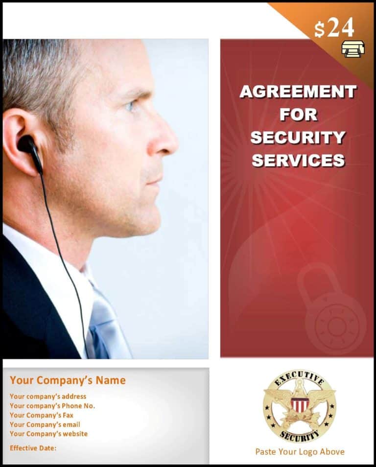 Sample Security Services Contract Template | startasecuritycompany.com
